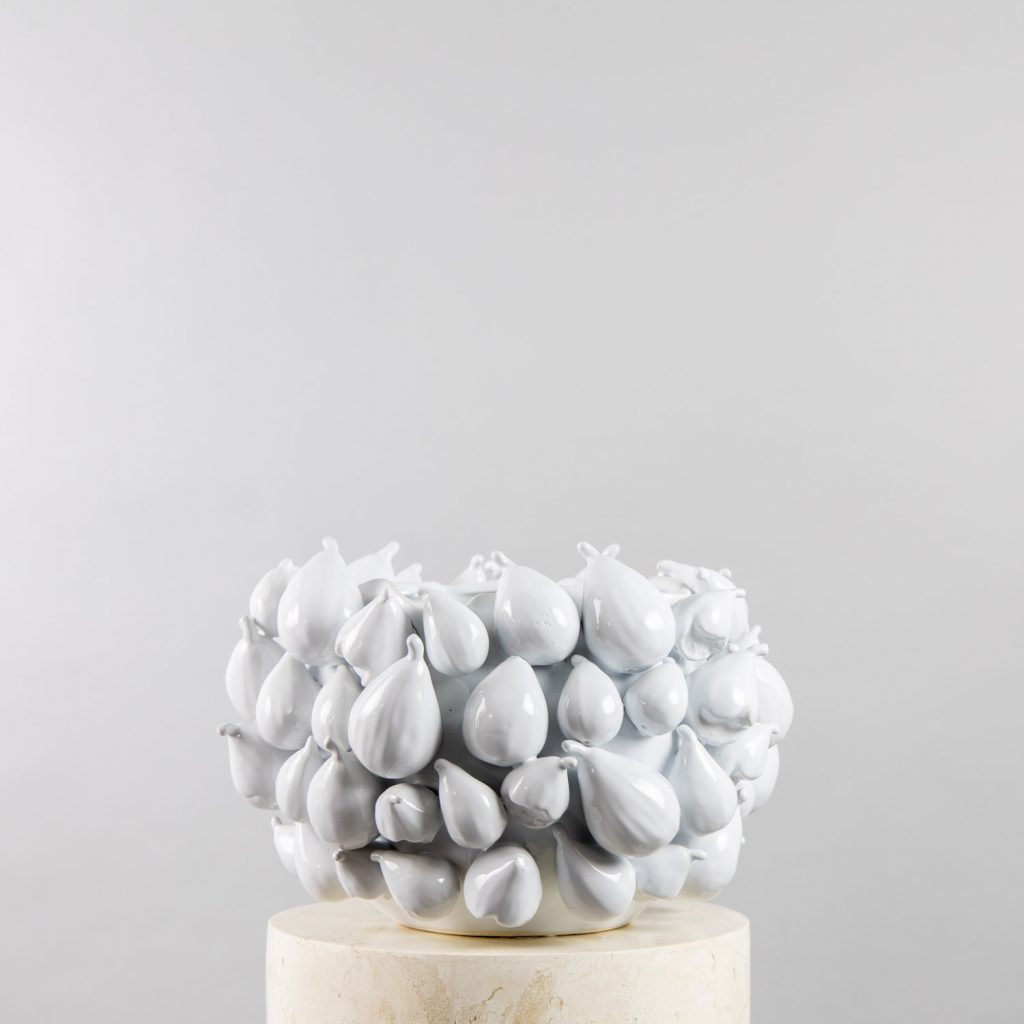 Mediterranean Fruit Bowl White Large - B & M Florist